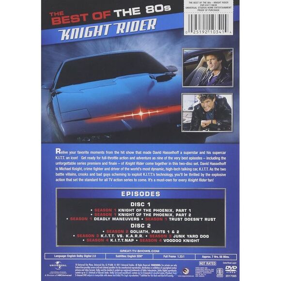 Universal Studio | Media | The Best Of The 8s Knight Rider Dvd | Poshmark